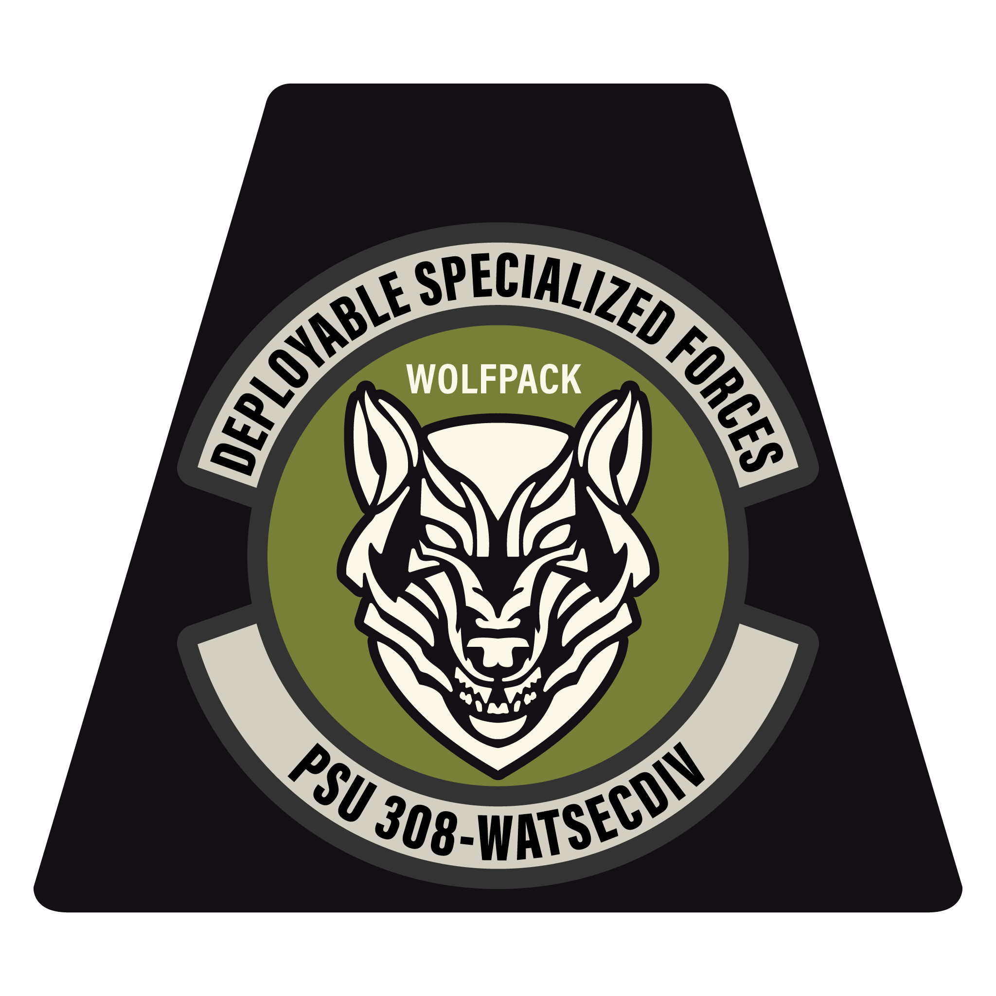 Custom Wolfpack Reflective Vinyl Helmet Tetrahedron