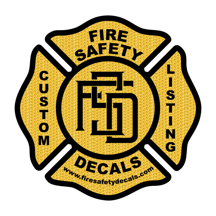 Fire Safety Decals - Reflective Vinyl Decals and Stickers