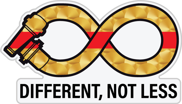 Autism Awareness Infinity Symbol - Gold Leaf Firehose – Fire Safety Decals
