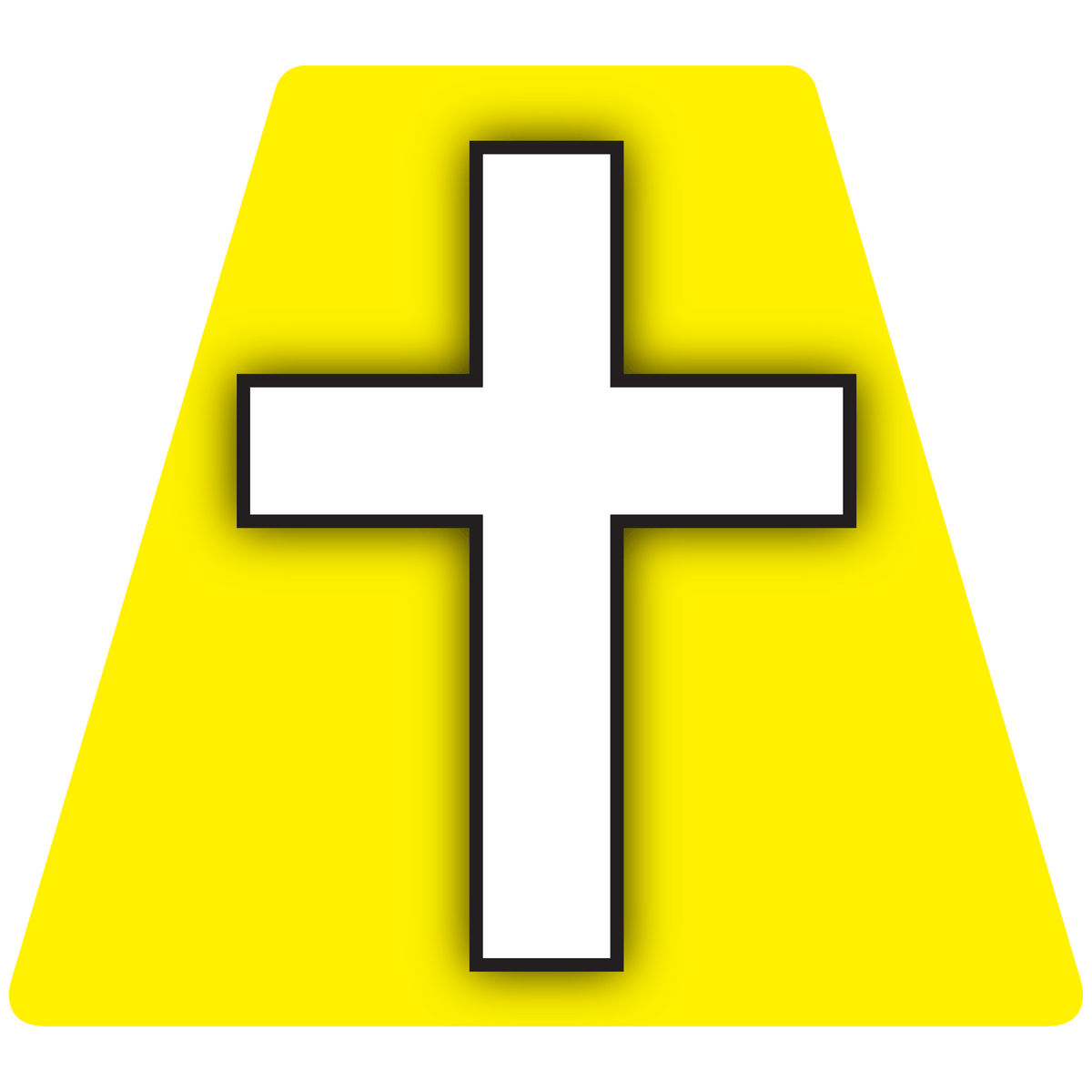 Chaplain Cross Helmet Tetrahedron Reflective Decals – Fire Safety Decals