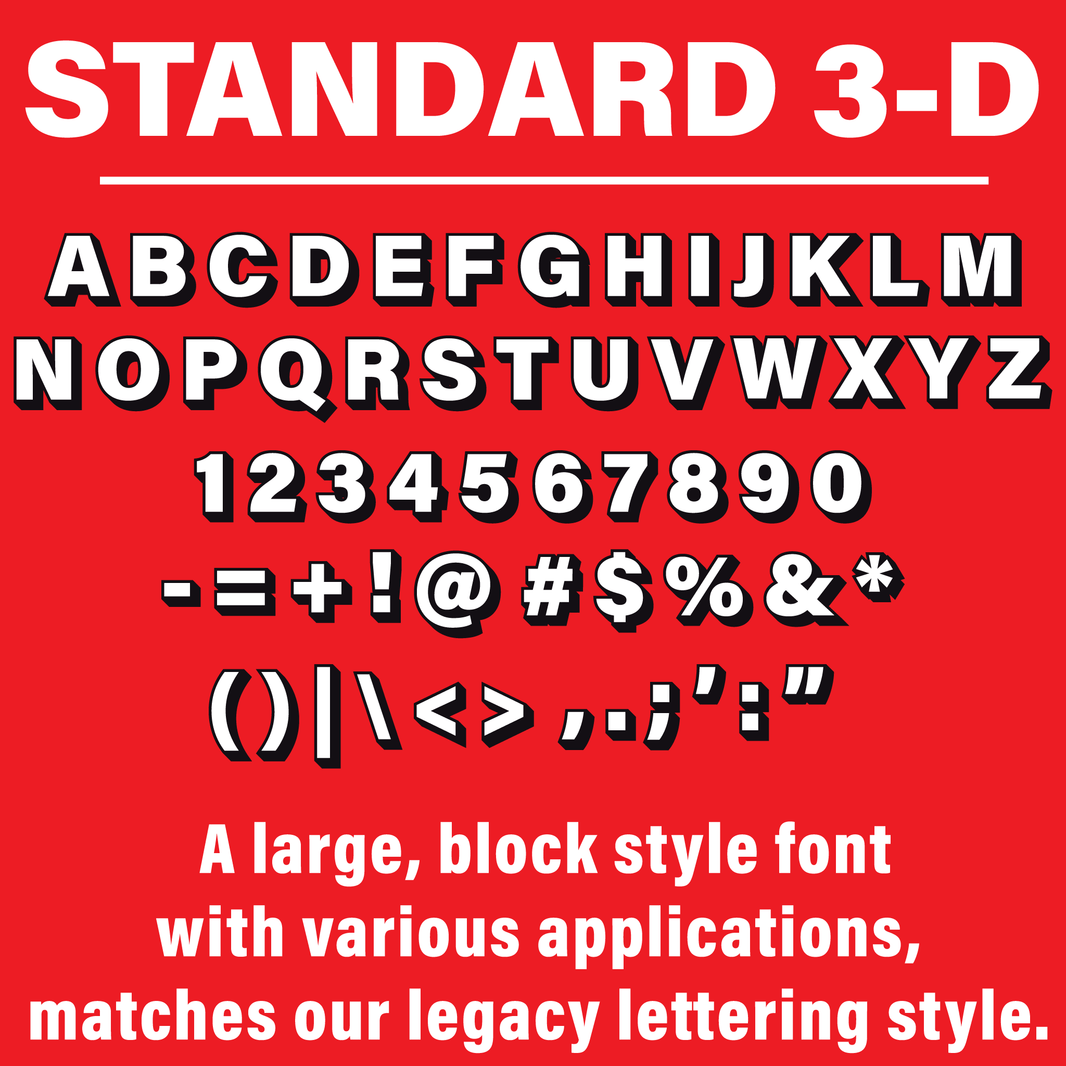 Reflective Letters and Numbers