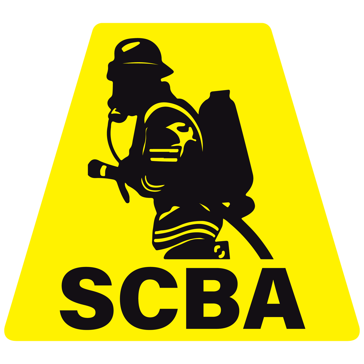 SCBA Solid Color Helmet Tetrahedron Reflective Decals – Fire Safety Decals