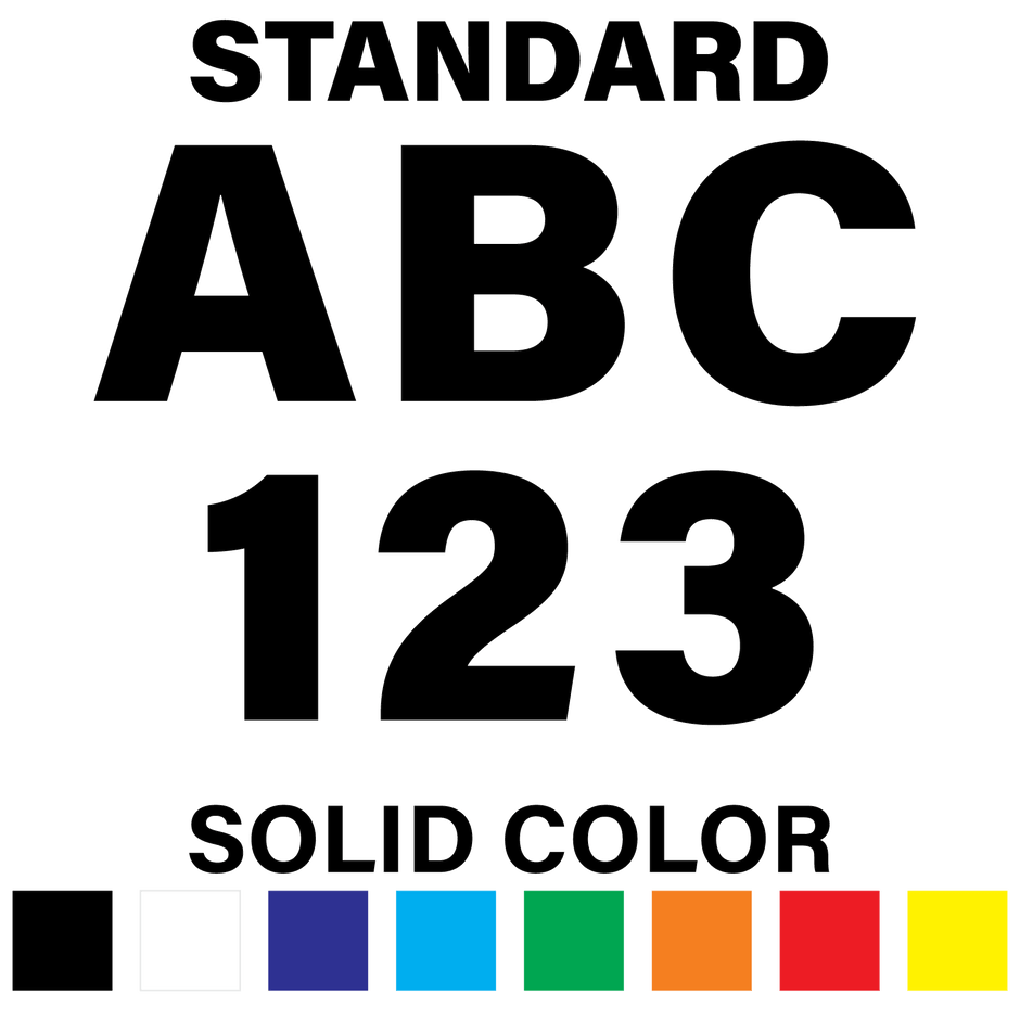 Reflective Letters and Numbers