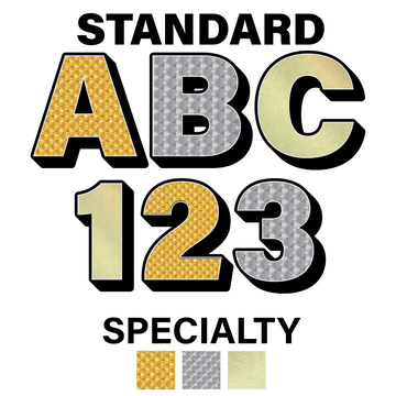 Reflective Letters and Numbers