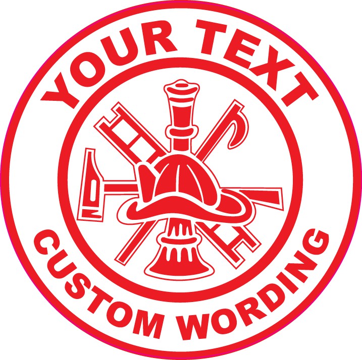 Personalized Round with Fire Scramble Reflective Decals – Fire Safety ...