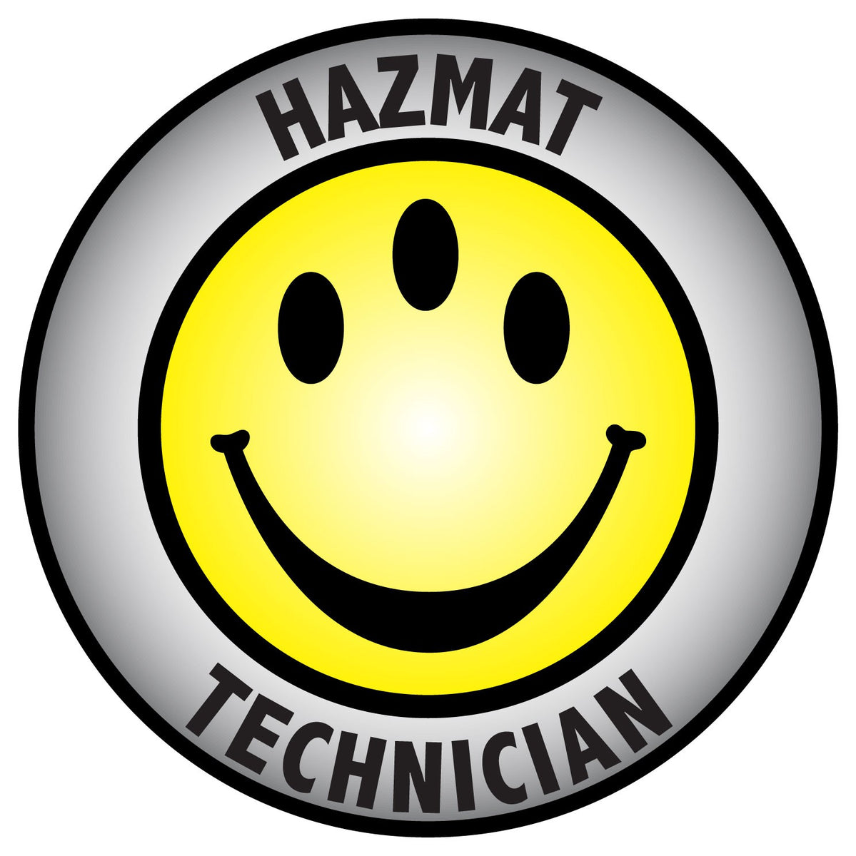 Hazmat Technician 3 Eyed Smiley Round Reflective Decals – Fire Safety ...