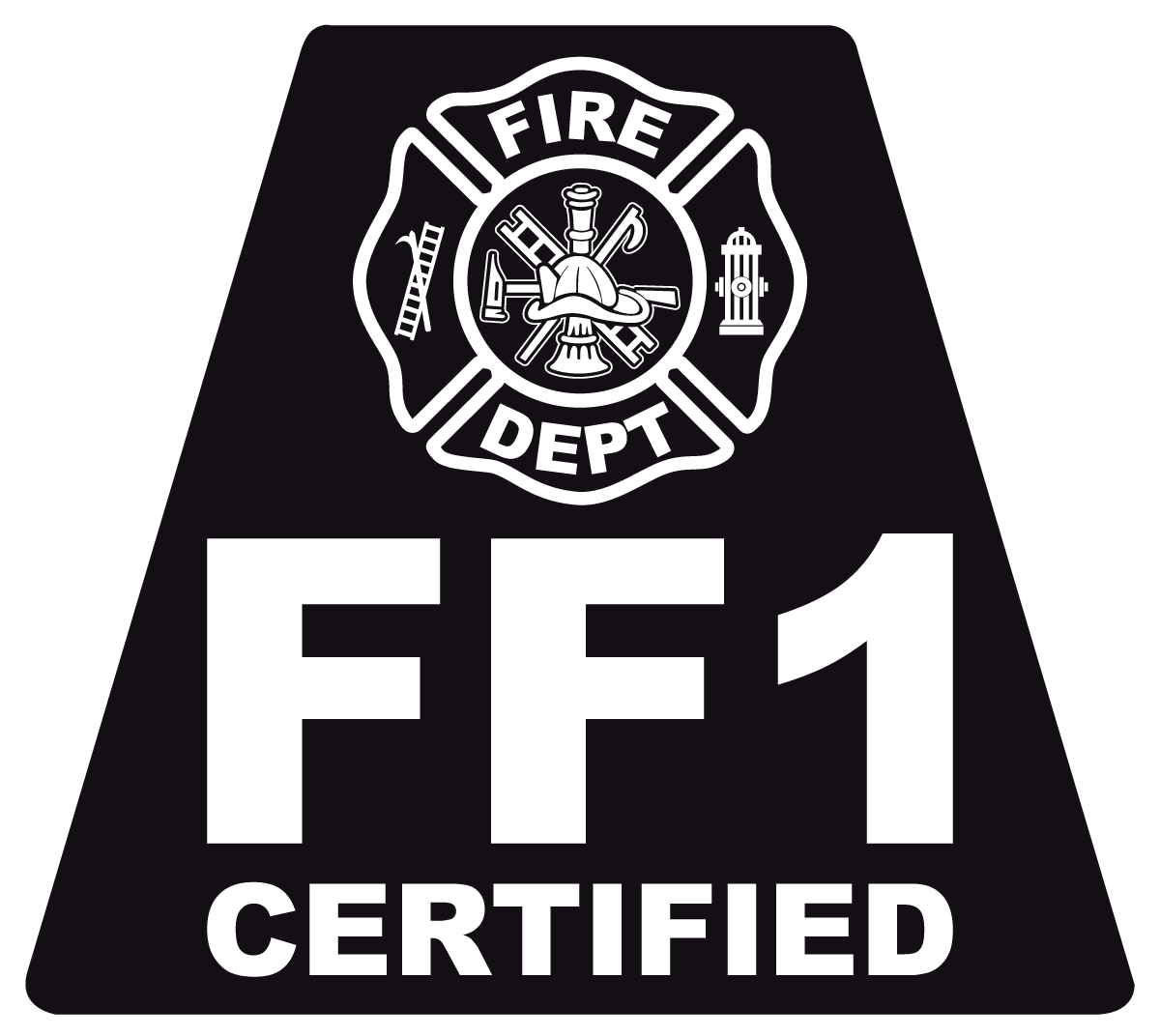 FF1 Certified Helmet Tetrahedron Reflective Decals – Fire Safety Decals