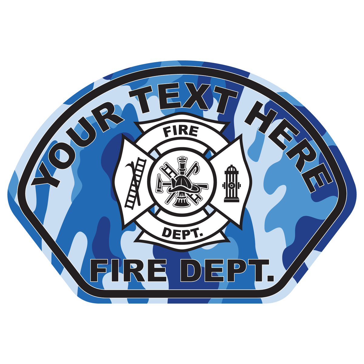 Camouflage Helmet Front Reflective Decals – Fire Safety Decals