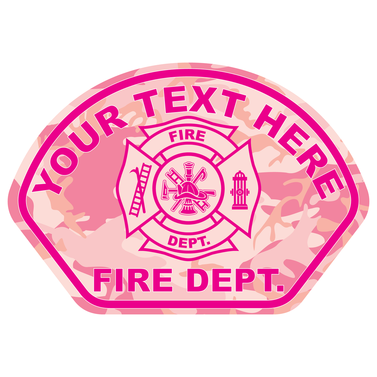 Camouflage Helmet Front Reflective Decals – Fire Safety Decals