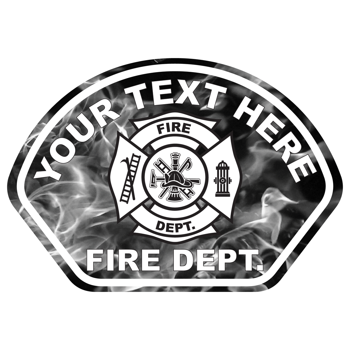 Fire & Flames Helmet Front Reflective Decals – Fire Safety Decals