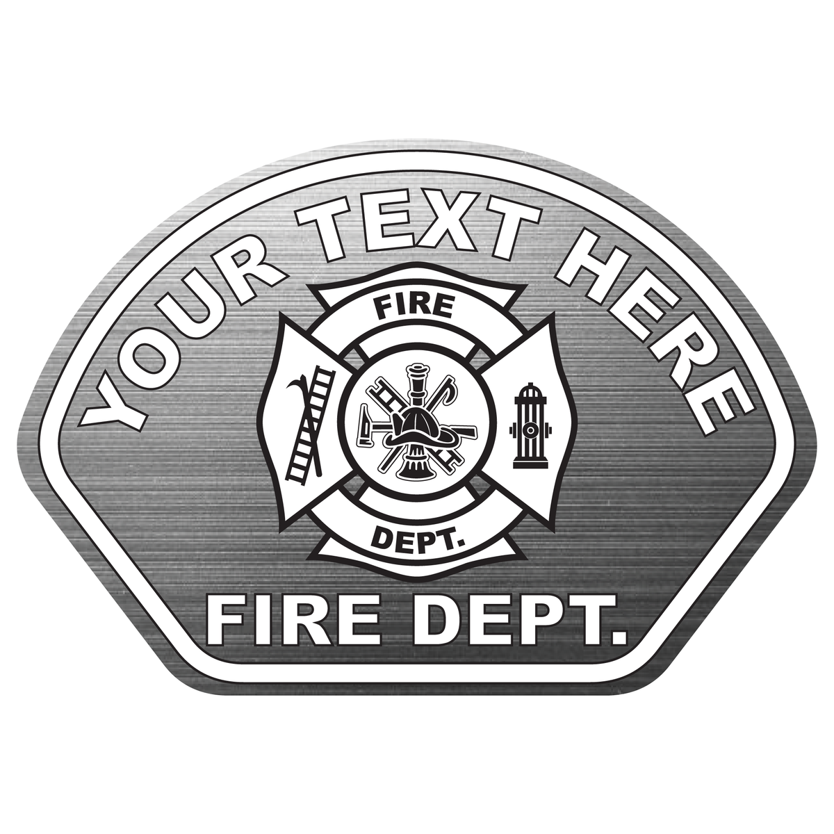 Metal Textures Helmet Front Reflective Decals – Fire Safety Decals