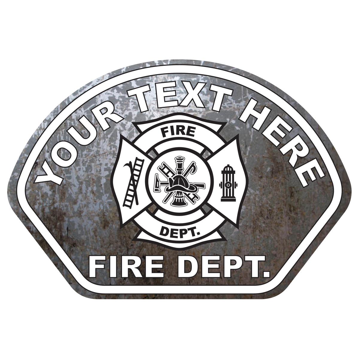 Metal Textures Helmet Front Reflective Decals – Fire Safety Decals