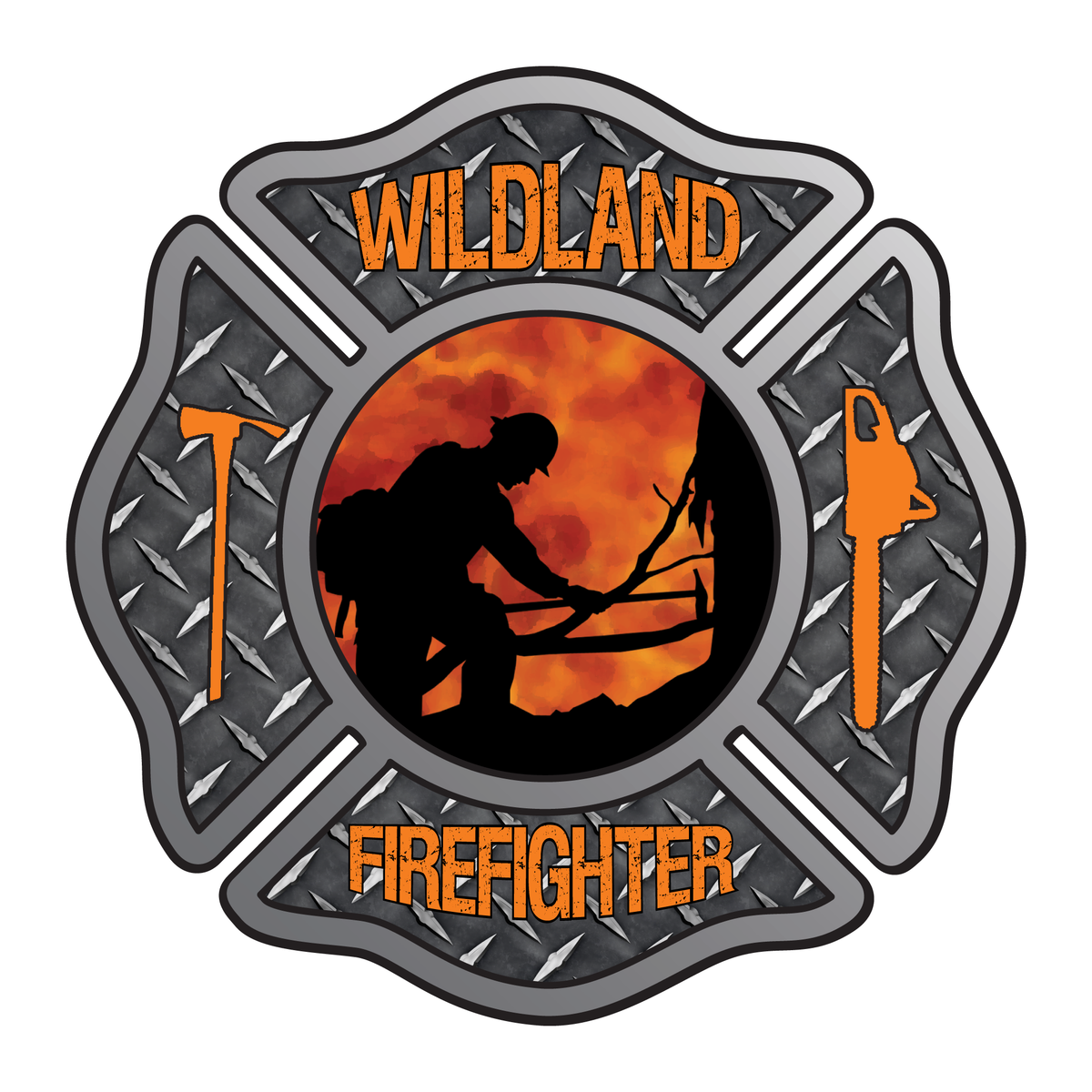 Wildland Firefighter Maltese Cross Reflective Decals – Fire Safety Decals