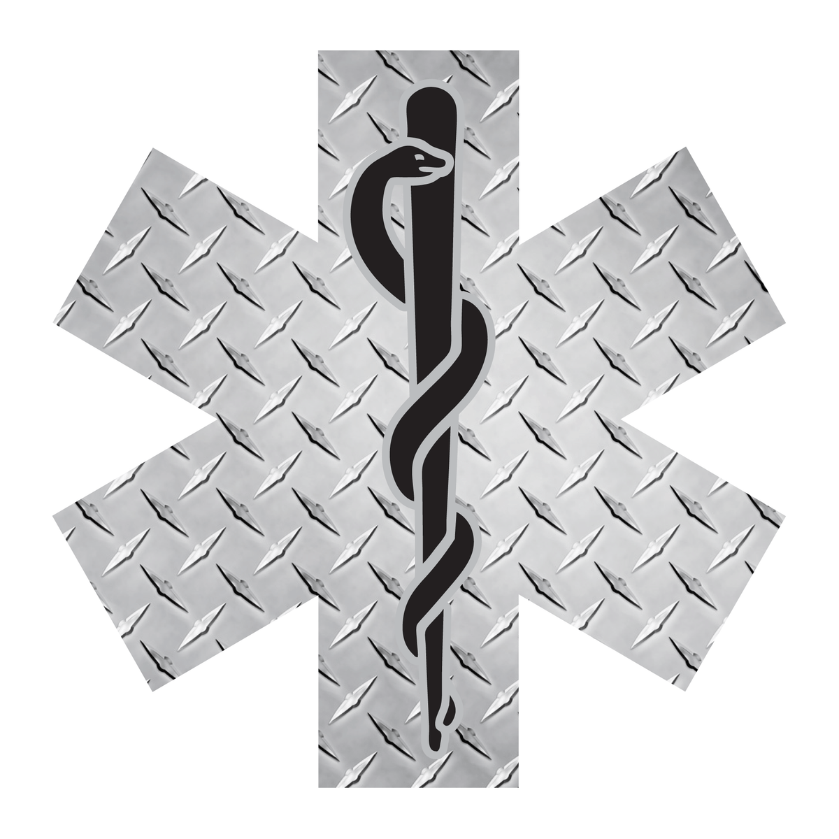 Diamond Plate Star Of Life Reflective Decals – Fire Safety Decals