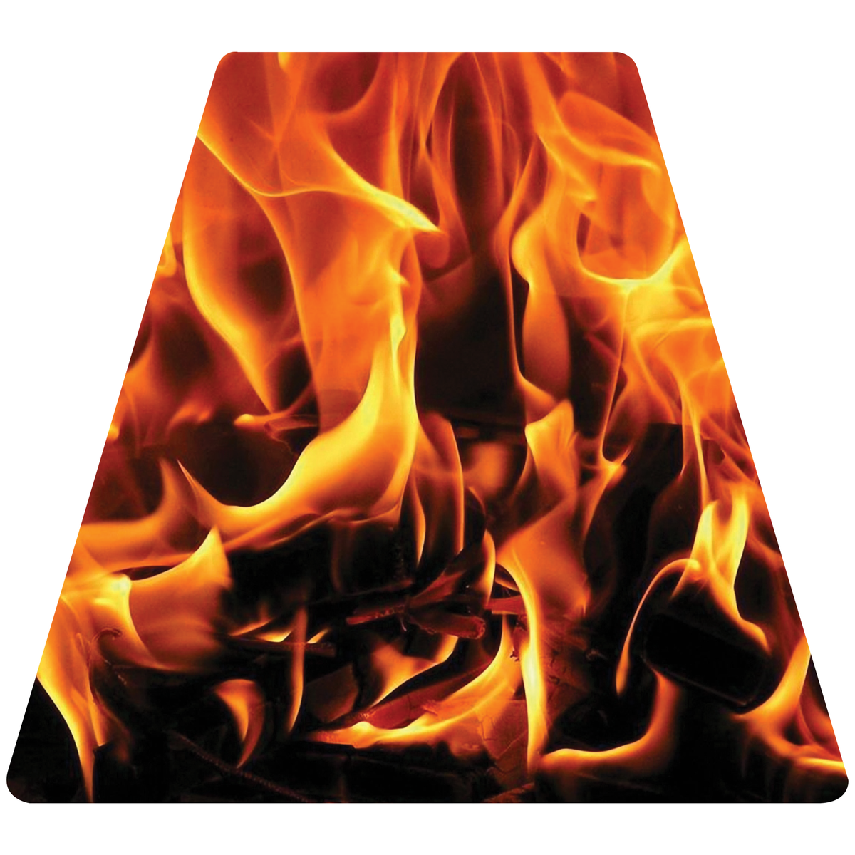 Fire & Flames Helmet Tetrahedron Reflective Decals – Fire Safety Decals