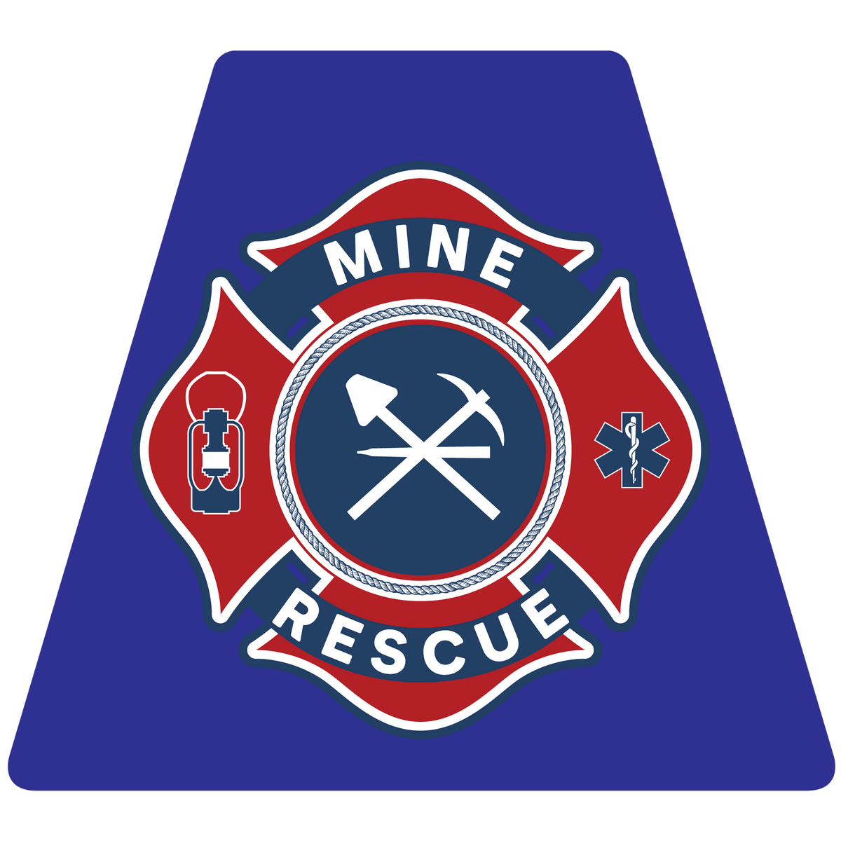 Mine Rescue Reflective Helmet Tetrahedron – Fire Safety Decals